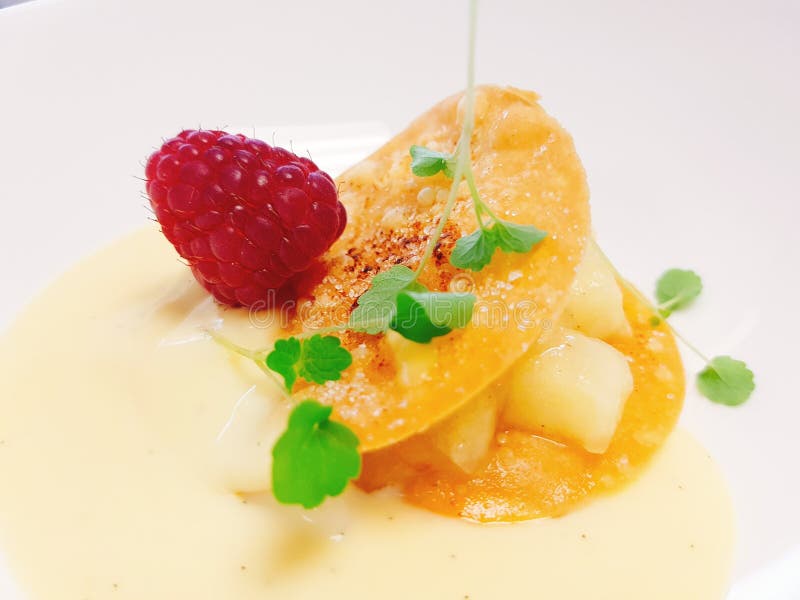 Gourmet Menu VIP dish stock photo. Image of star, restaurant - 140446198