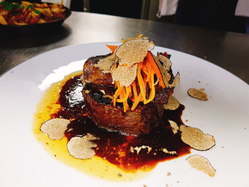 Gourmet Menu dish stock image. Image of menu, gourmet - 140447027