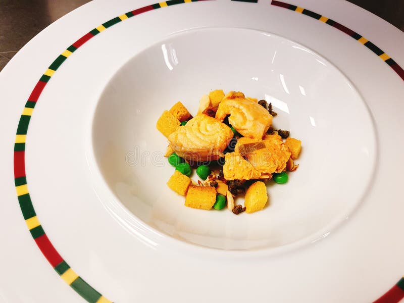 Gourmet Menu VIP dish stock photo. Image of star, dish - 140447142