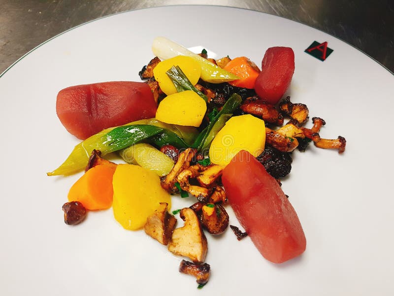Gourmet Menu dish editorial photo. Image of gourmet - 140447336
