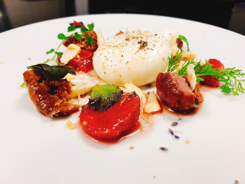 Gourmet Menu VIP dish stock photo. Image of dining, star - 140447476