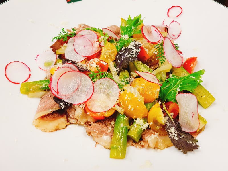 Gourmet Menu VIP dish stock image. Image of restaurant - 140447489