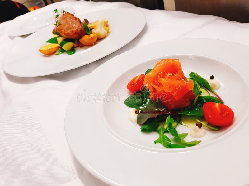 Gourmet Menu VIP dish stock photo. Image of michelin - 140447548