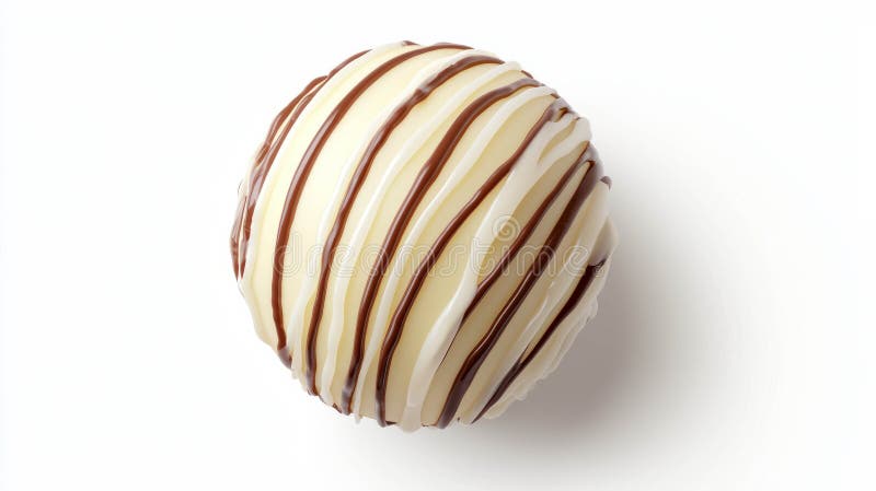 Gourmet Milk Chocolate Praline with White Chocolate Drizzle for Dessert ...