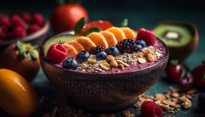 A Gourmet Parfait Bowl with Fresh Berries, Yogurt, and Granola ...