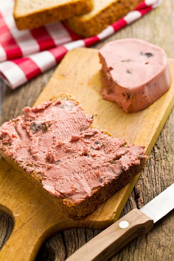 Gourmet pate with bread stock image. Image of appetizer - 32527689