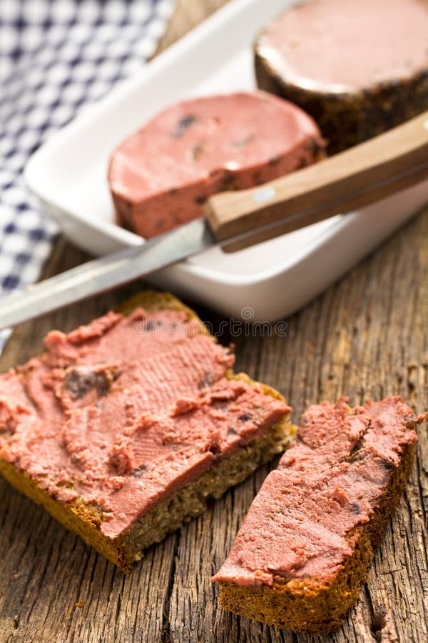 Gourmet pate with bread stock photo. Image of fresh, homemade - 32527768