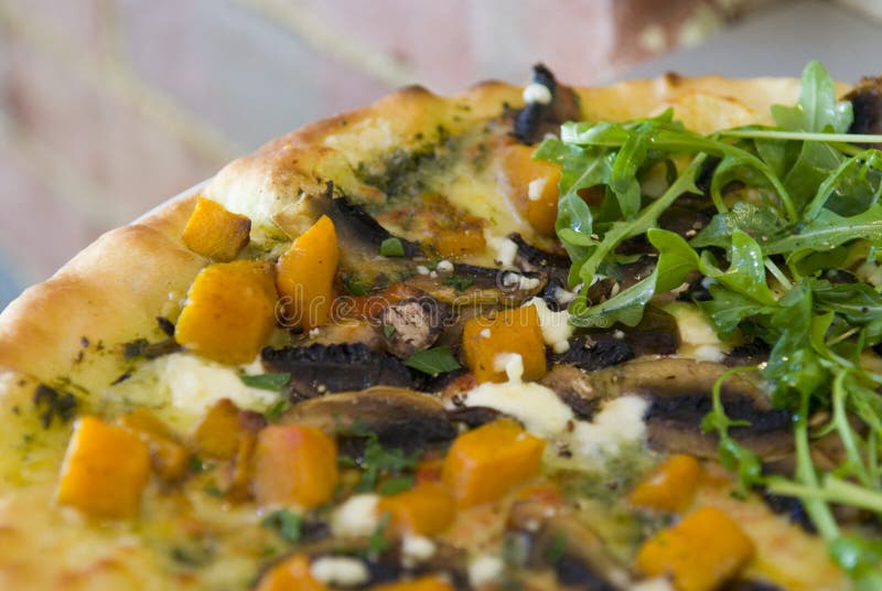 Gourmet Pizza stock image. Image of pesto, pumpkin, food - 715917