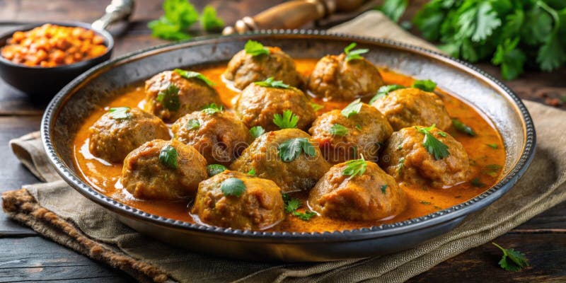 A Gourmet Presentation of Pakistani Kofta Curry with Artistic Plating ...