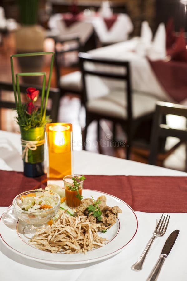 Gourmet on restaurant stock photo. Image of restaurants - 37518774