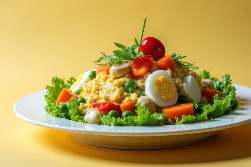 Salad Presentation stock illustration. Illustration of delicious ...