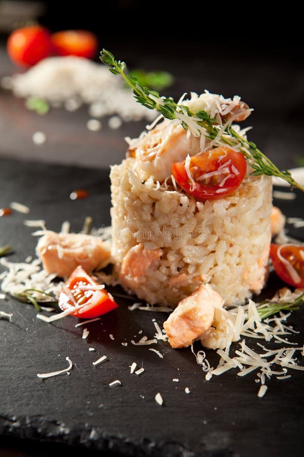 Gourmet Seafood Risotto stock image. Image of arborio - 73077565