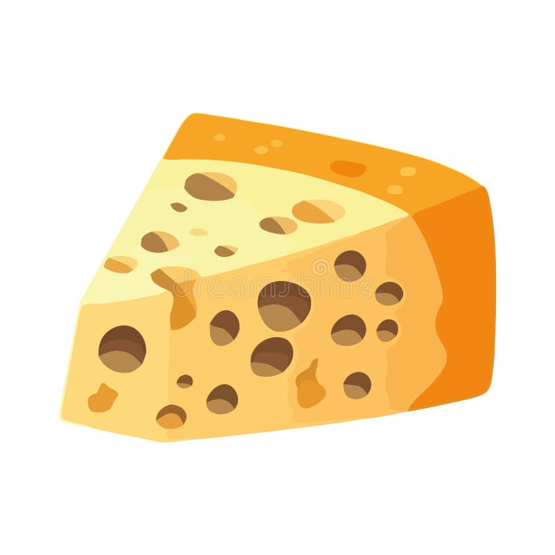 Gourmet Snack, Fresh Cheese Slice Icon Stock Vector - Illustration of ...