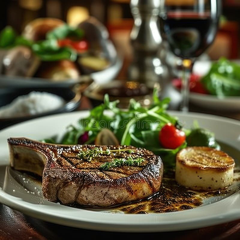 Gourmet Steak Dish Hyper-Realistic Culinary Experience with Fine Dining ...