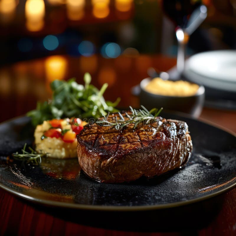 Gourmet Steak Dish Hyper-Realistic Culinary Experience with Fine Dining ...