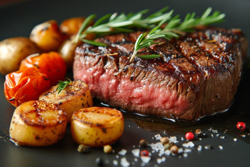 Gourmet Steak, High Quality Close Up of Gourmet Steak Dish Stock Image ...