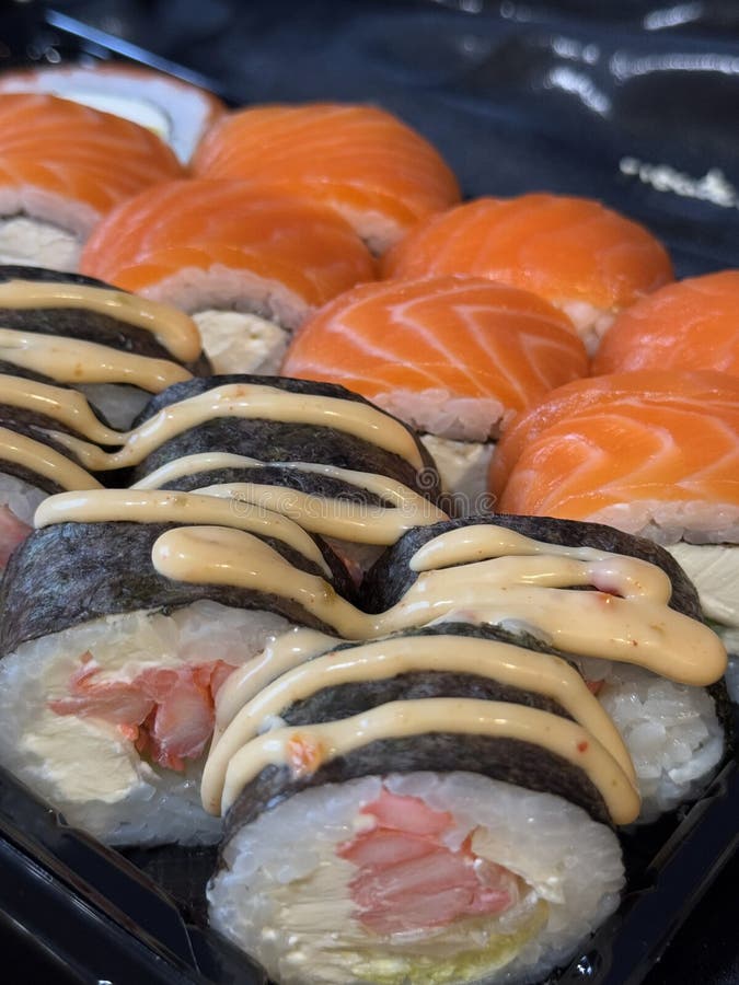 Gourmet Sushi in Moody Low-Key Lighting Stock Photo - Image of luxury ...