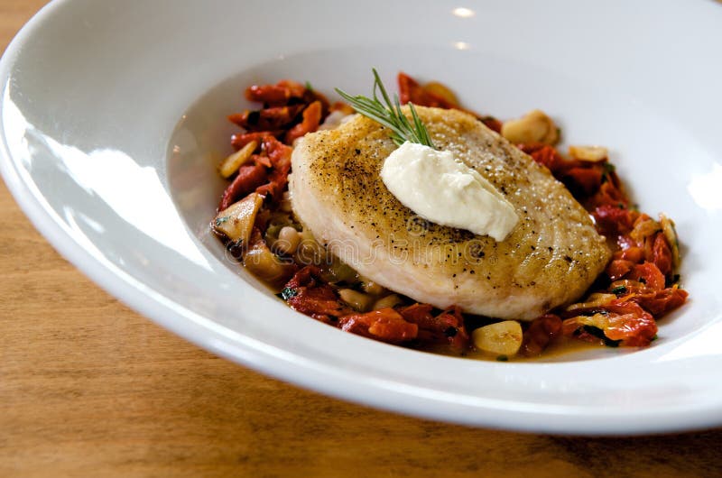 Gourmet swordfish dinner stock image. Image of chef, appetizing - 7877117