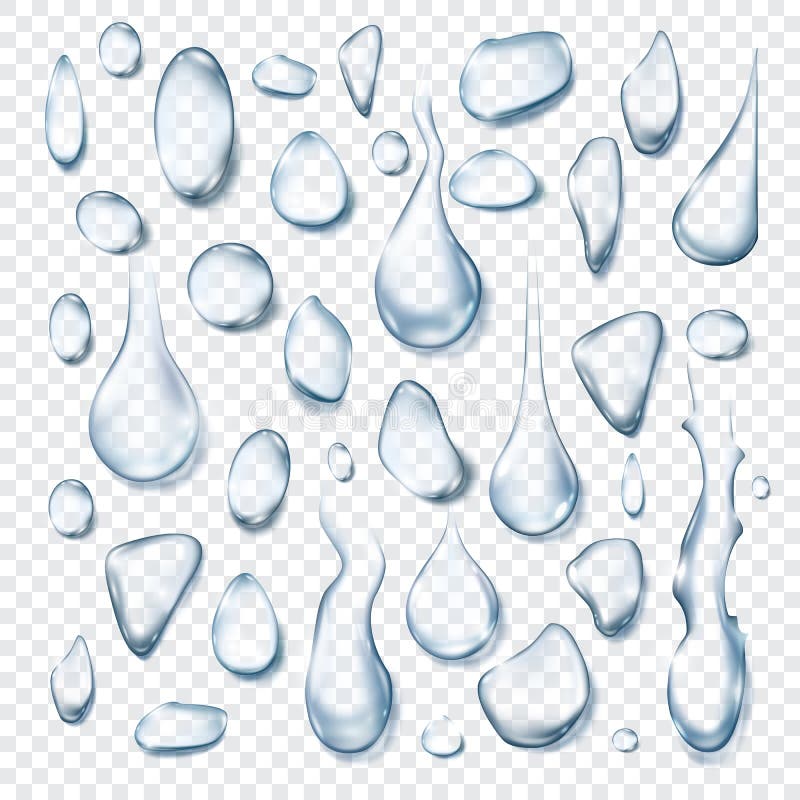 Gouttes Deau Réaliste En Forme De Goutte De Pluie 3d Sur Du Verre