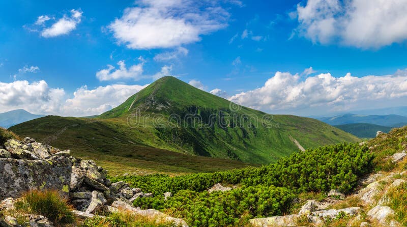 Goverla Mountain in Carpathian Mountains Ukraine Stock Photo - Image of ...
