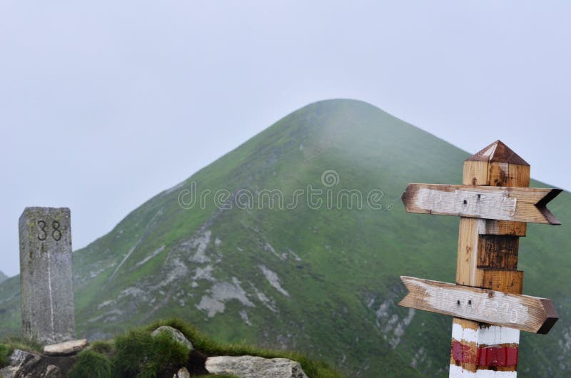 Goverla Mountain Covered with Mist Stock Image - Image of tourism ...