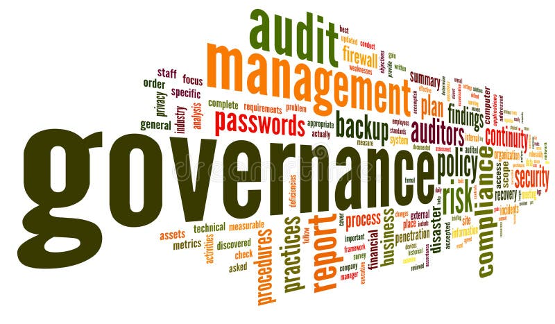 Governance and Compliance in Word Tag Cloud Stock Illustration ...