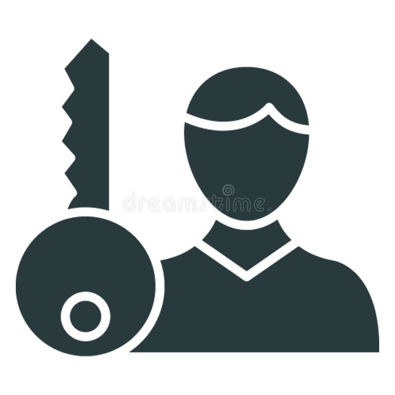 Keyman Icon, Black Vector Sign with Editable Strokes, Concept ...
