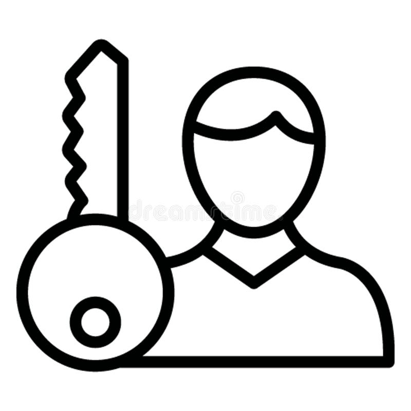 Keyman Icon, Linear Isolated Illustration, Thin Line Vector, Web Design ...
