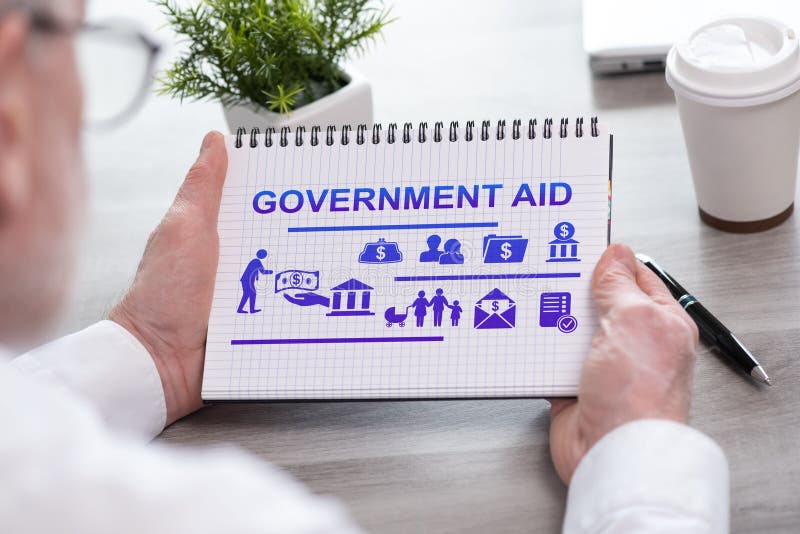 Government Aid Concept on a Notepad Stock Photo - Image of finance ...
