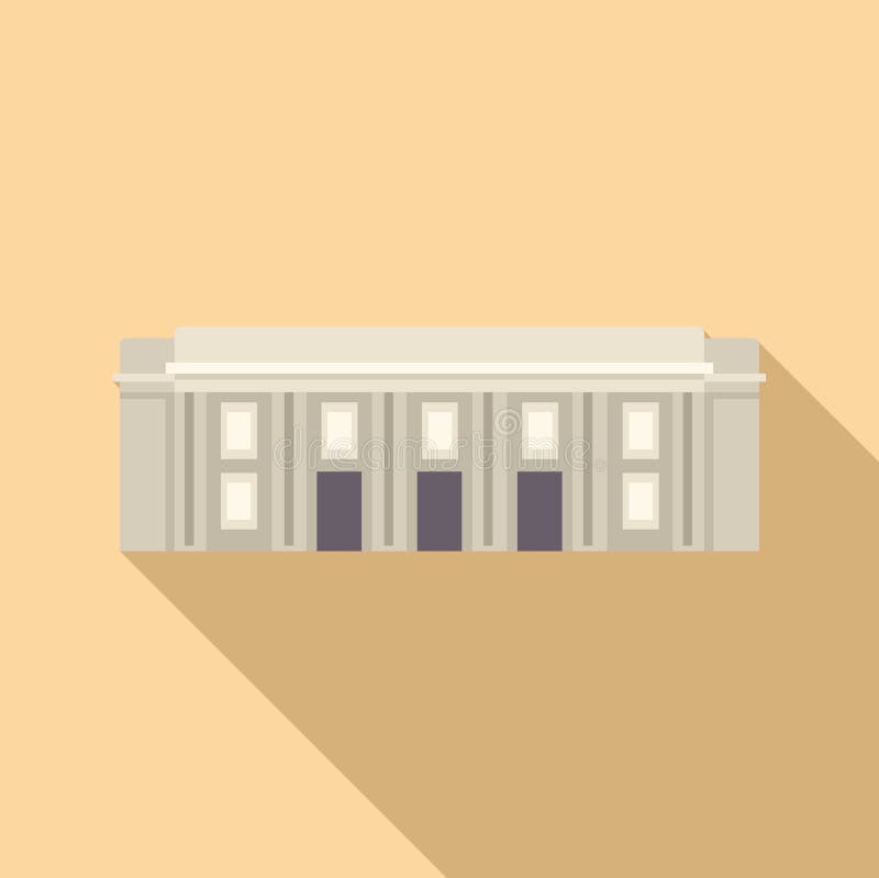 Government Building with Columns Icon Stock Vector - Illustration of ...