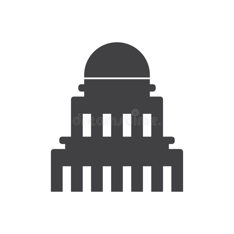 Government Building Icon stock vector. Illustration of institution ...