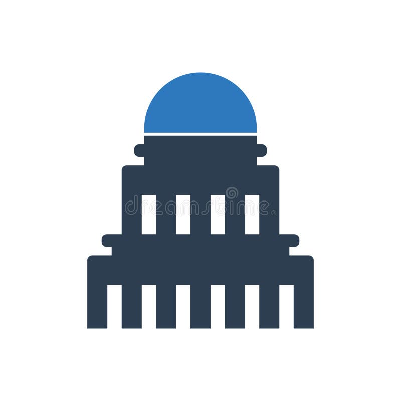 Government Building Icon stock vector. Illustration of university ...