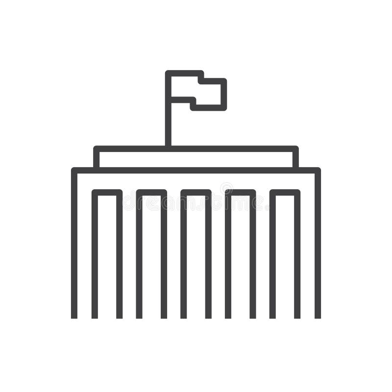 Government Building Icon stock illustration. Illustration of sign ...