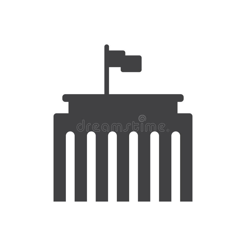 Government Building Icon stock vector. Illustration of government ...