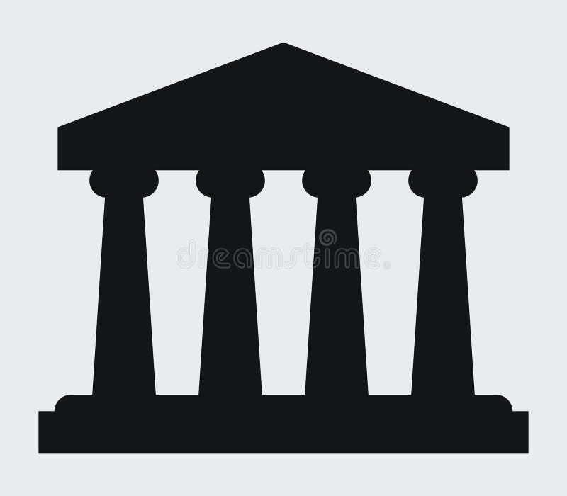 Government Building Icon Illustrated Stock Illustration - Illustration ...