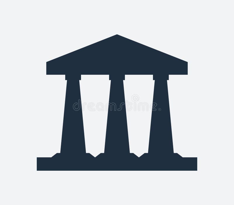 Government Building Icon Illustrated Stock Illustration - Illustration ...