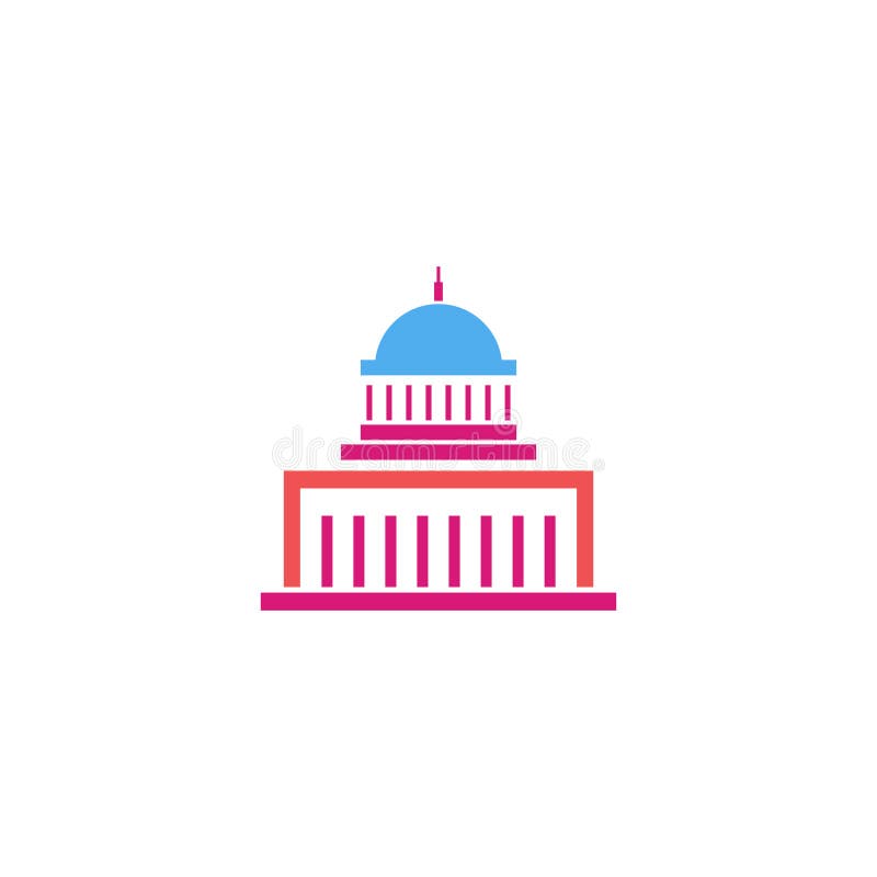 Government Building Vector Icon Design Template Stock Vector ...