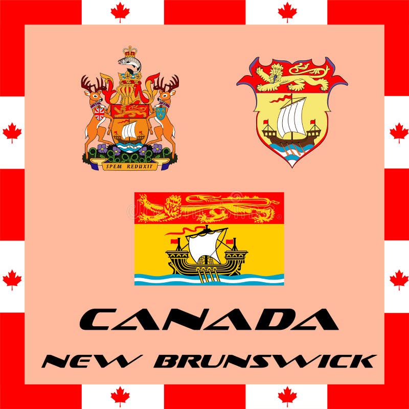 Government Elements of Canada - New Brunswick Stock Illustration ...