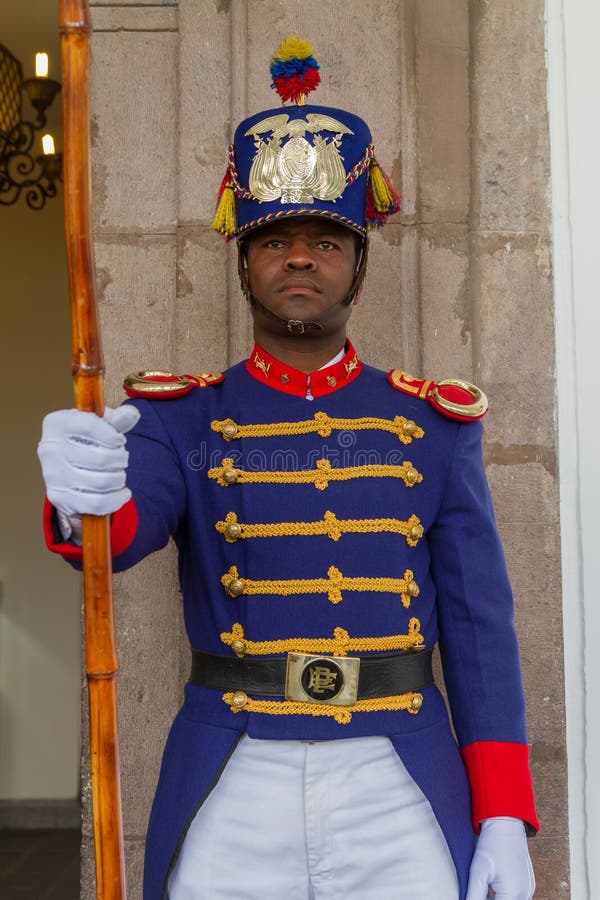 Government Guards, Home of Ecuador S President. Editorial Stock Image ...