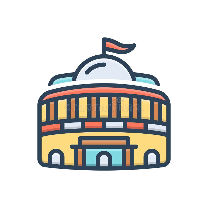 Color Illustration Icon for Government, Authority and Building Stock ...