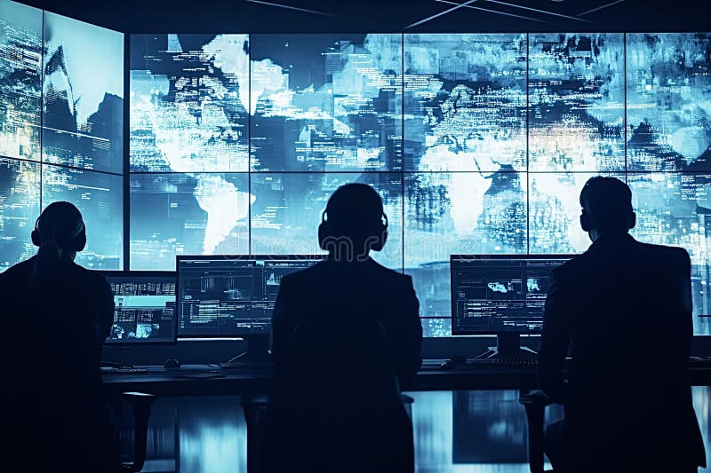 Government Intelligence Agency Analyzing Big Data from Global Network ...