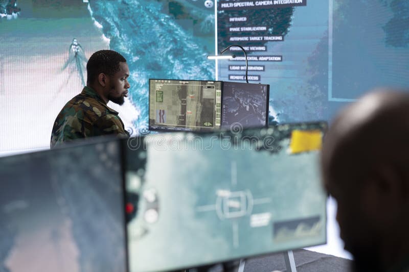 Government Intelligence Expert in Command Post Handles Surveillance ...