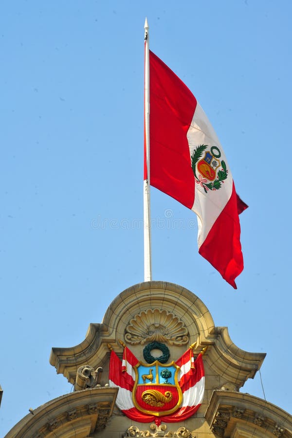 Government,Palace, Lima, Peru Flag Stock Photo - Image of signage ...