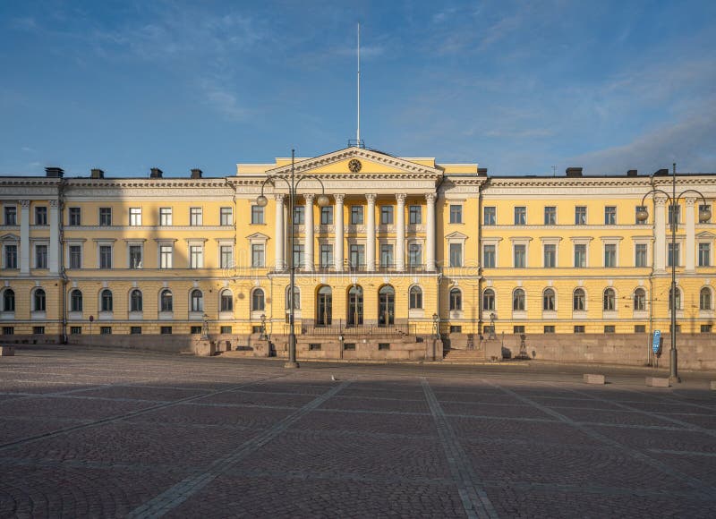 Government Palace at Senate Square - Helsinki, Finland Stock Image ...
