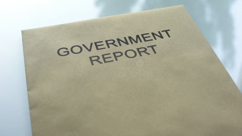 Government Report, Folder with Important Documents Lying on Table ...