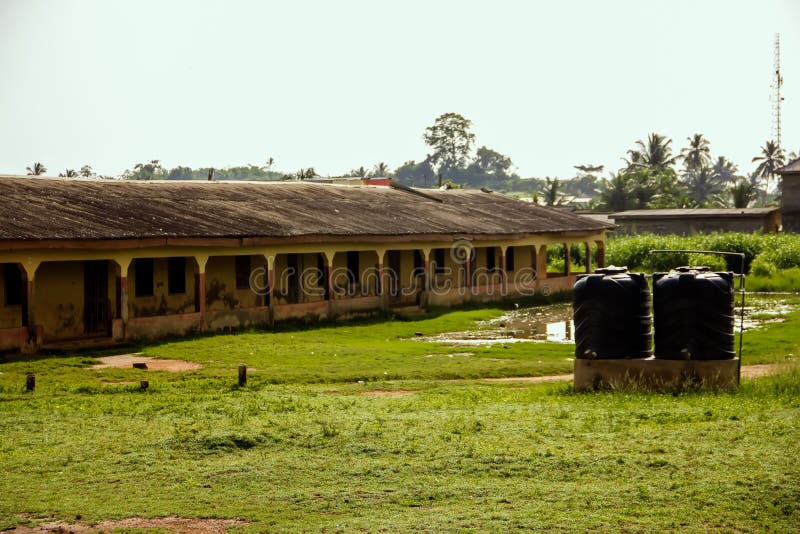 Government School Compound in a Village Stock Image - Image of track ...