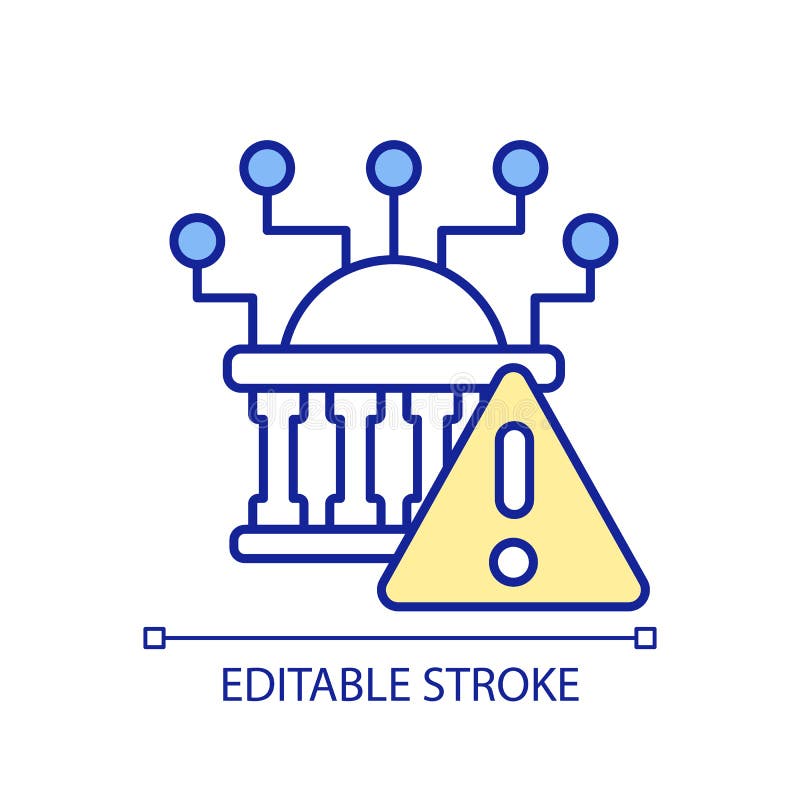 Government System Threats RGB Color Icon Stock Vector - Illustration of ...