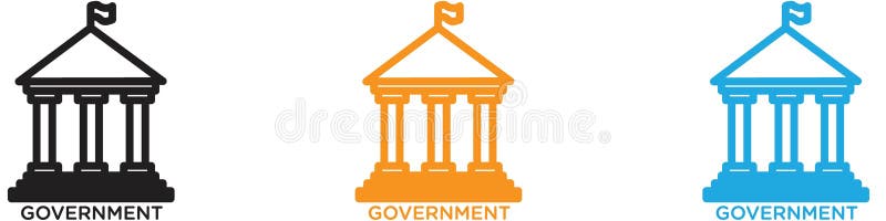 Government Vector Logo Set Collection for Web App Ui Stock Illustration ...