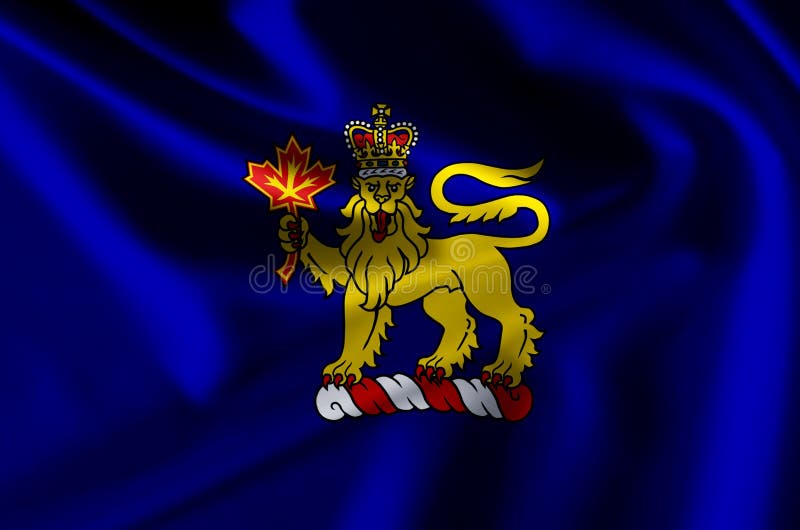 Governor-general of Canada Realistic Flag Illustration. Stock ...