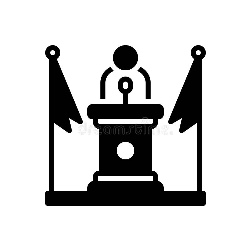 Black Solid Icon for Governor, Satrap and Eparch Stock Vector ...